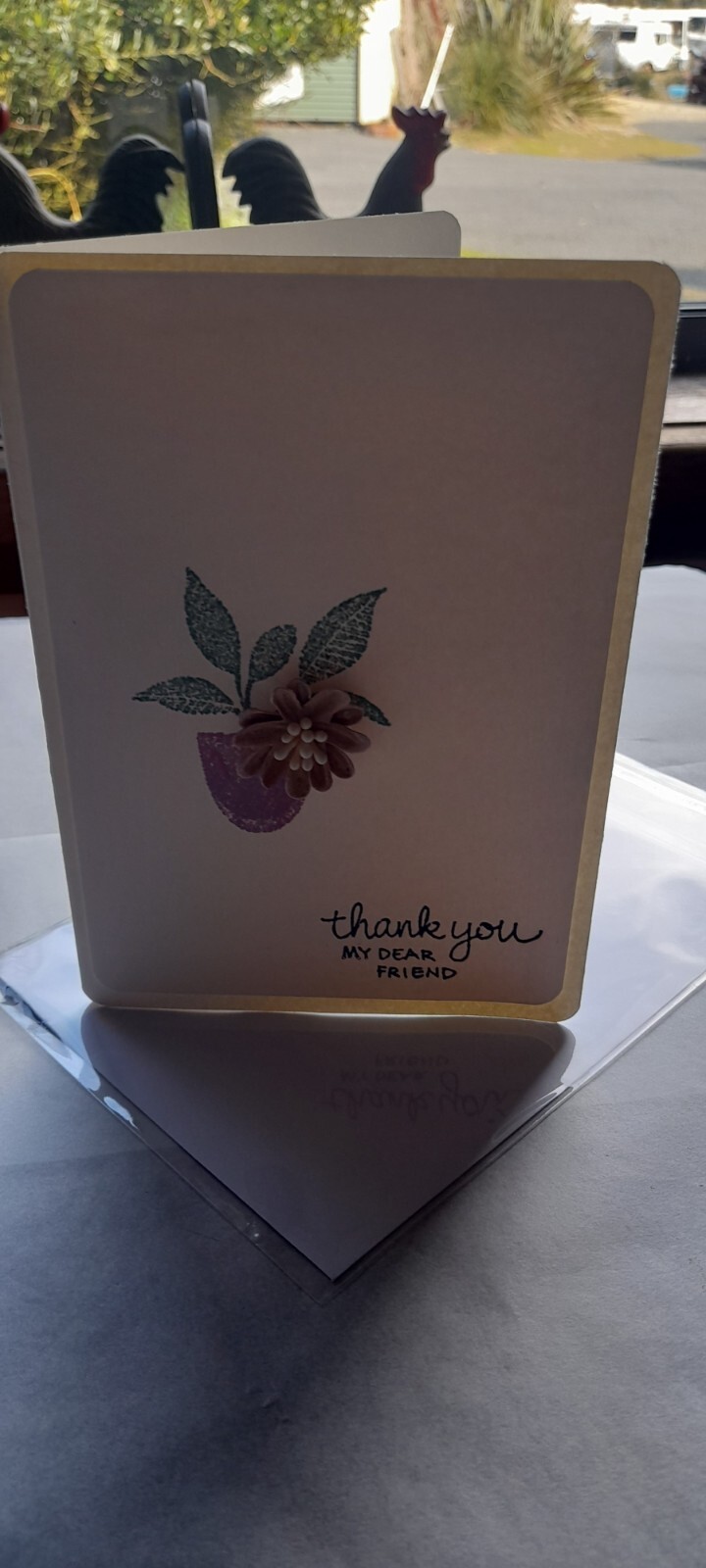 Handmade Card **thank you my dear friend card & envelope | eBay Australia