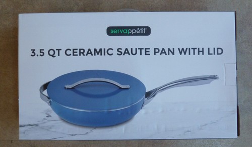 Servappetit 3.5 Qt Ceramic Sauté Pan With Lid Blue Brand New | eBay