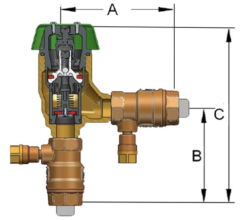 Apollo 1 in 4A505A2F PVB4A Backflow Preventer 1" Bronze, Pressure ...