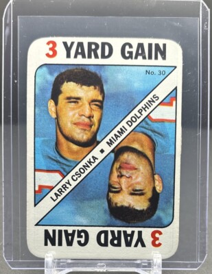 1971 TOPPS GAME NFL Football #30 Larry Csonka Miami Dolphins 3 Yard ...