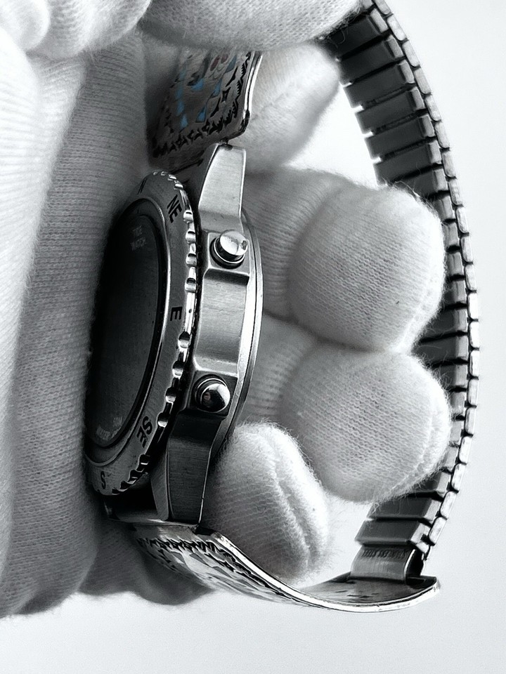 SGD SAMMY & ESTHER GUARDIAN ZUNI LINK STERLING WATCH BAND INLAID BLUE ...