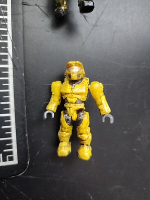 HALO MEGA BLOKS YELLOW UNSC SPARTAN MARK IV MINI FIGURE 96824 PELICAN ...