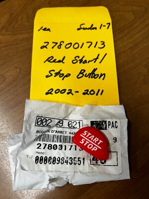 NOS OEM Bombardier Seadoo Red Start / Stop Button 278001713 2002-2011 ...