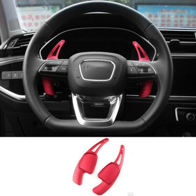 For Audi Q3 2019-2022 Red Steering Wheel Alloy Shift Paddle Shifter ...