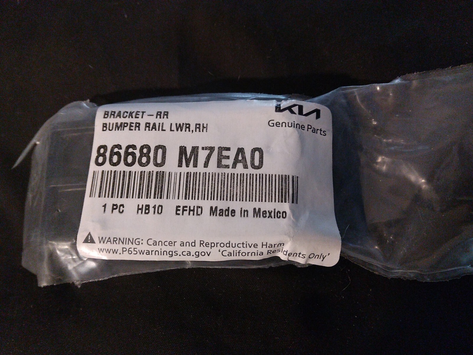 Genuine Kia OE Bracket-Rr Bumper Ra 86680-M7EA0 | eBay