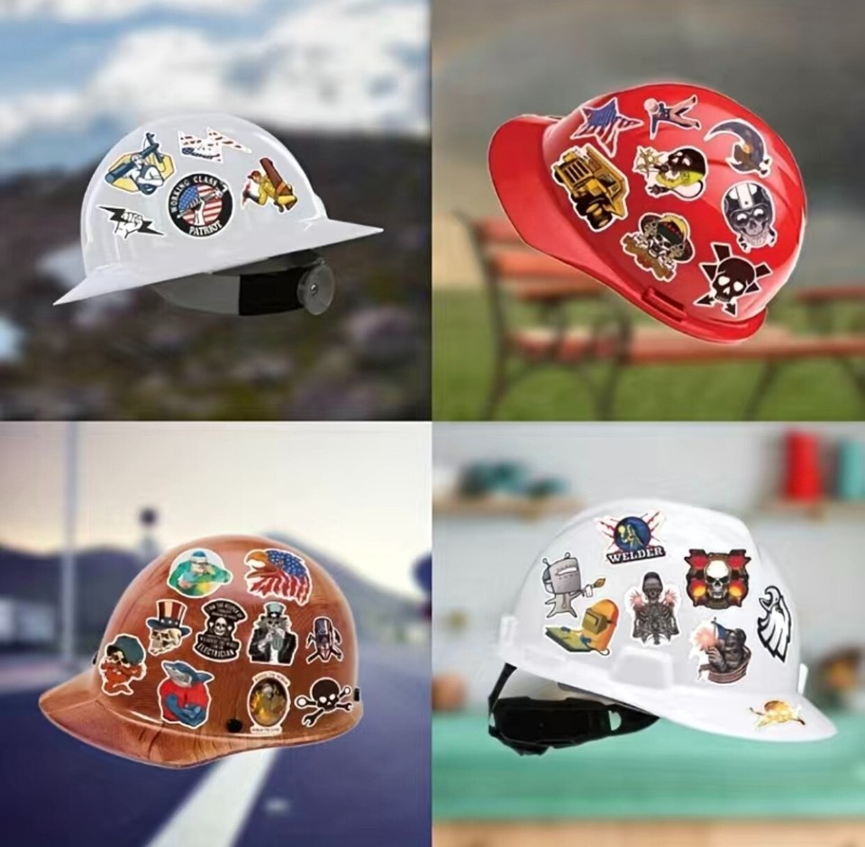 150pcs Funny Hard Hat Stickers For Tool Box Helmet Vinyl Decals for Men ...