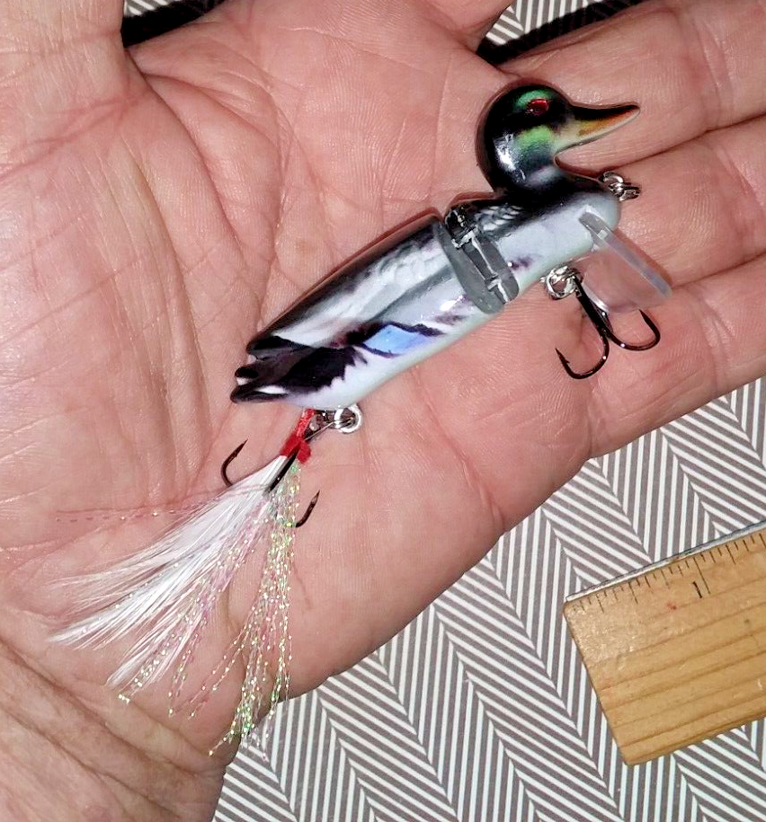 #2a REALISTIC Mallard DUCK TOPWATER WAKEBAIT Bass, Muskie, Pike NEW ...