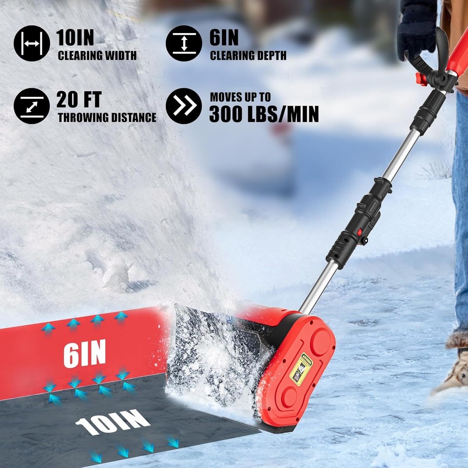 Cordless Snow Shovel for Milwaukee M18 18V Battery, Electric Snow ...
