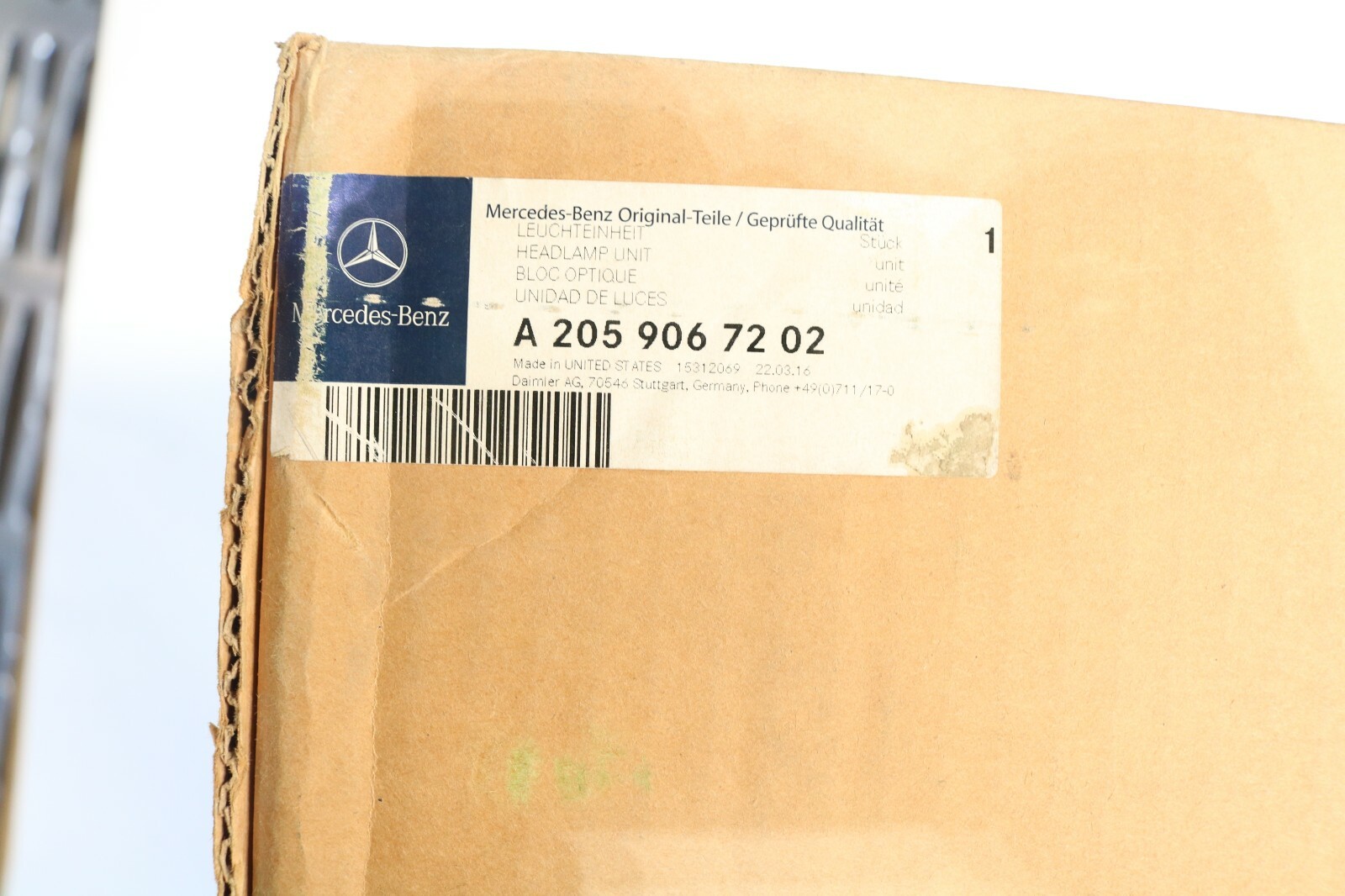 MERCEDES+BENZ+C+Class+2015+-16+W205+Sedan+Right+Side+Headlight ...