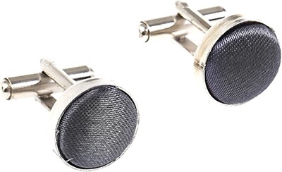 Men's Grey Cufflinks Silver Plated Party Wedding Accessory | eBay UK