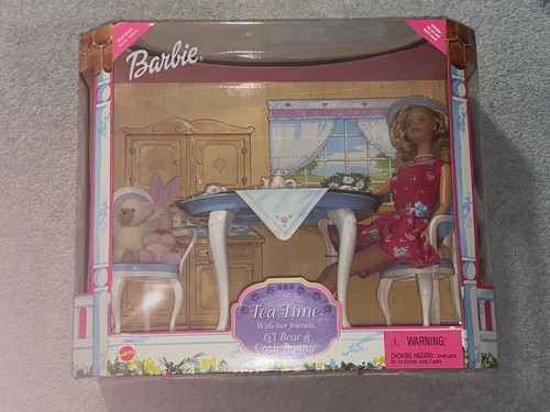 HLD Barbie Mattel 25904 Tea Time With Her Friends Lil Bear & Cozy Bunny ...