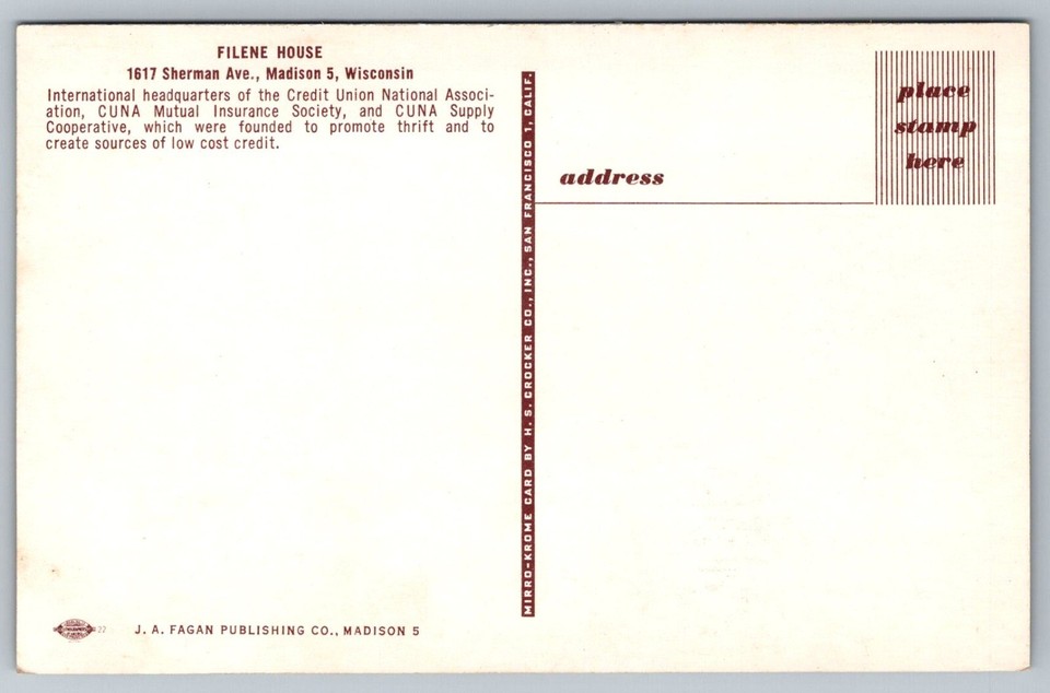 Postcard: Filene House, Madison WI, Chrome, Unposted | eBay