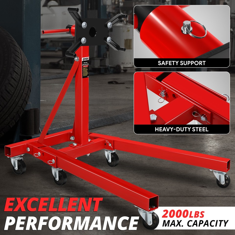 2000lb Foldable Engine Hoist Stand 360 Degree Head Car Motor Auto ...