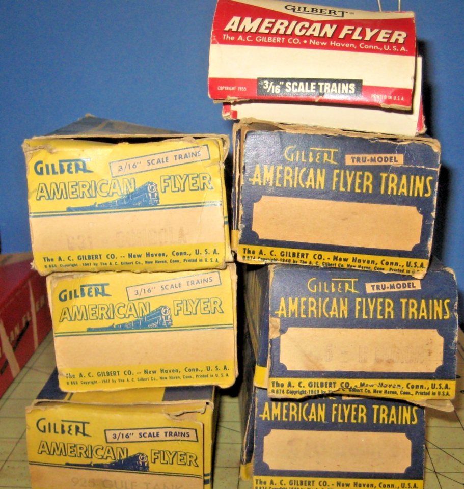 lot of 10 postwar American Flyer Rolling stock boxes. Restoration ...