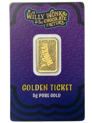 PAMP Suisse 5 Gram Gold Bar Willy Wonka Golden Ticket ***RARE 3000 ...