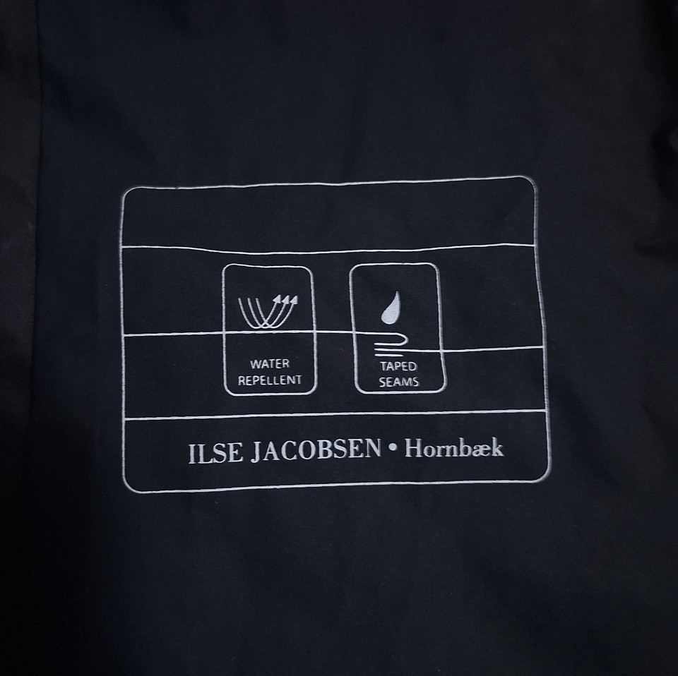 ILSE JACOBSEN Womens Black PVC Hooded Raincoat Jacket Size M | eBay UK