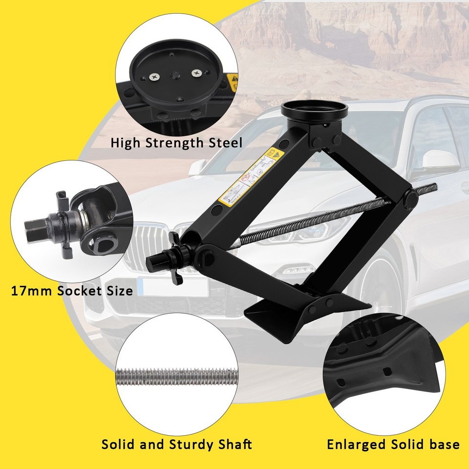 Heavy Duty 3Ton Scissor Car Jack Tool Kit + Wheel Brace fits MERCEDES A ...