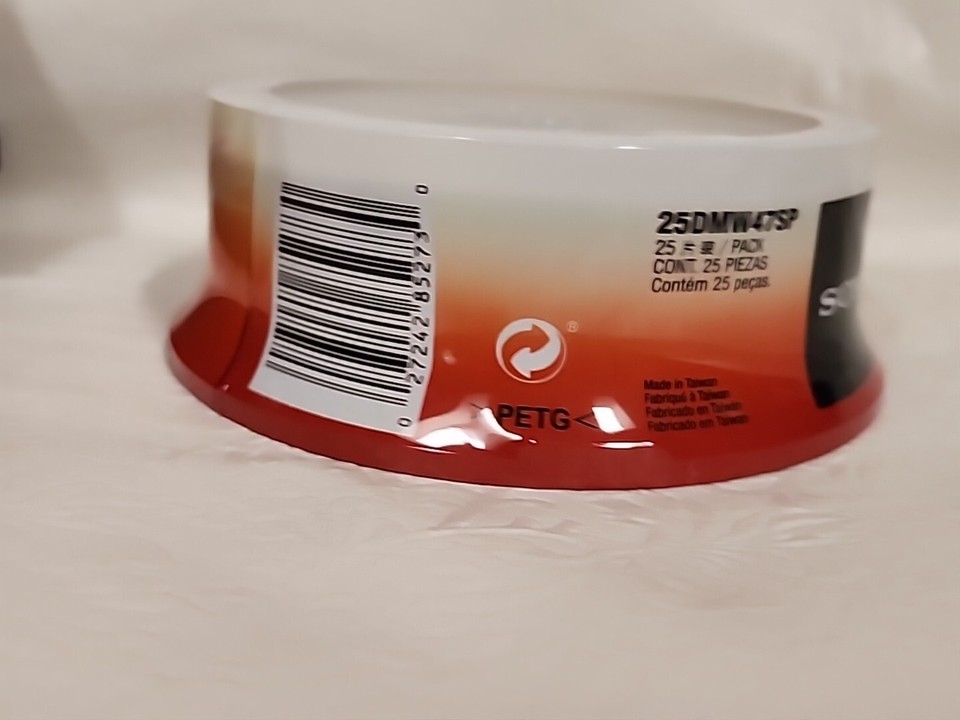 25 pk SONY Blank DVD-RW Logo Branded 4.7GB Rewritable DVD Disc ...