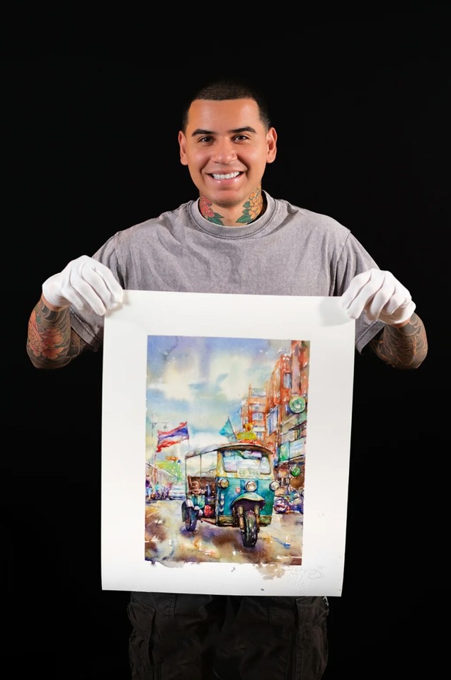 Devon Rodriguez Signed Art Print Painting Thailand Khaosan Road Tiktok ...