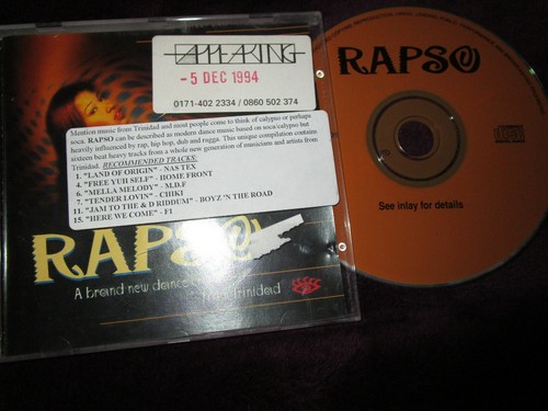 RAPSO A Brand New Dance From TRINIDAD Kisskidee Records RAPSOCD 1 CD ...