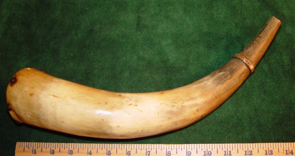 Antique Native American Plains Indian Engraved Large Powder Horn 1800s ...