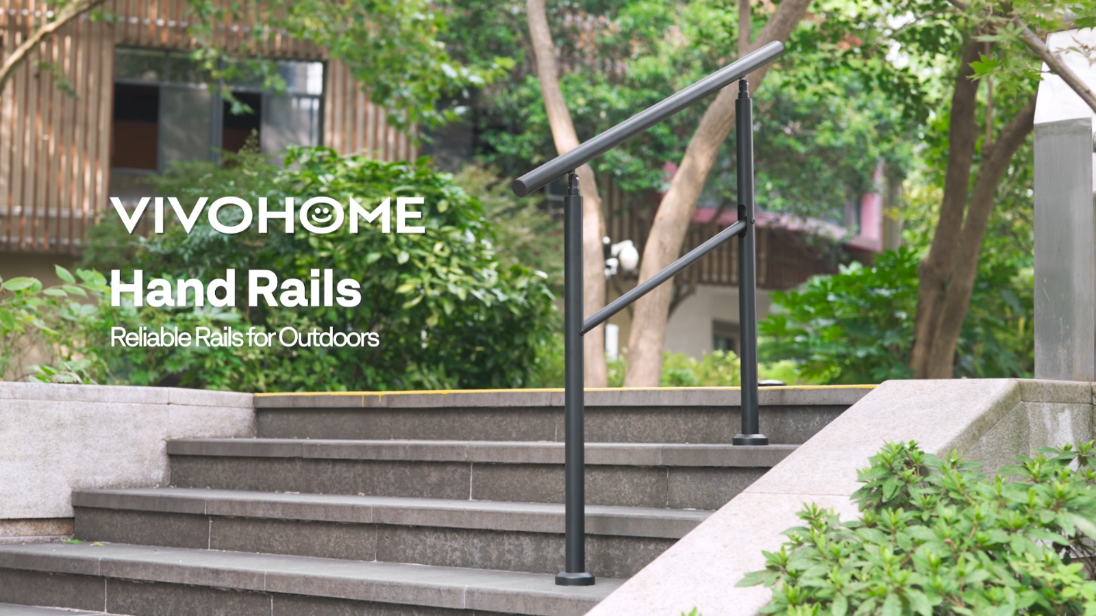 2Pack 3 Step Hand Rails for Outdoor Steps Galvanized Stee Railing for ...