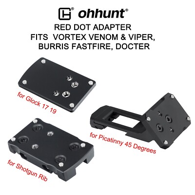 ohhunt Red Dot Adapter Plate fits Vortex Venom & Viper, Burris Fastfire ...