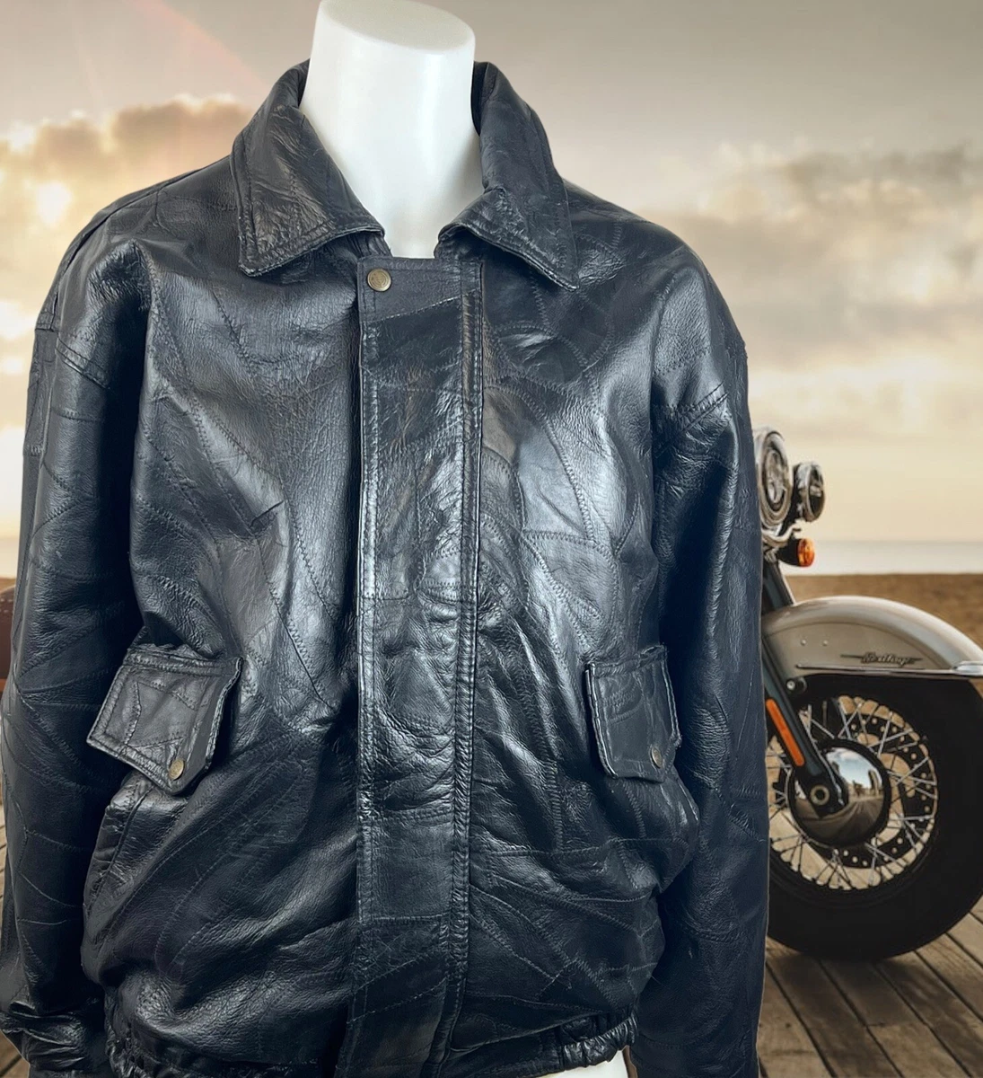 Patchwork Leather Jacket