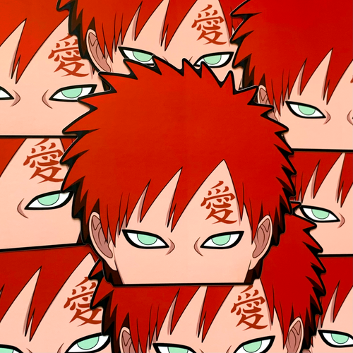 GAARA ANIME PEEKER STICKER NARUTO SHIPPUDEN CAR DECAL | eBay