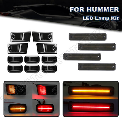 14x For 03-09 Hummer H2 LED Front Rear Side Marker Light Cab Roof ...