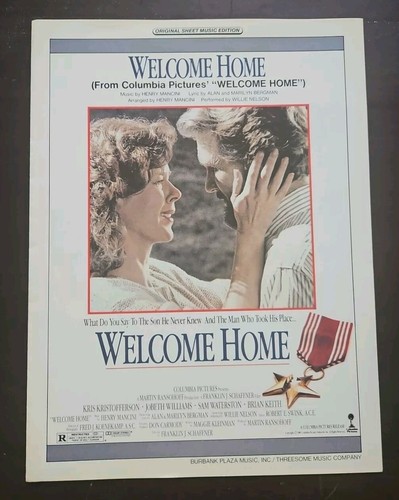 Welcome Home 1989 Sheet Music Henry Mancini Willie Nelson Kris ...
