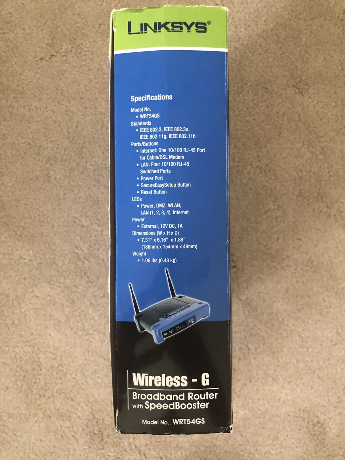 Linksys WRT54GS 54 Mbps 4-Port 10/100 Wireless G Router 745883559183 | eBay