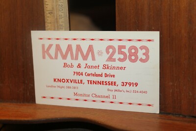 Vintage QSL Card Knoxville Tennessee Bob Janet Skinner | eBay
