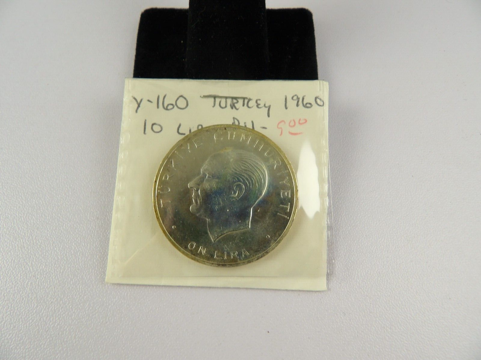 1960 Turkey 10 Lira Silver Coin | eBay