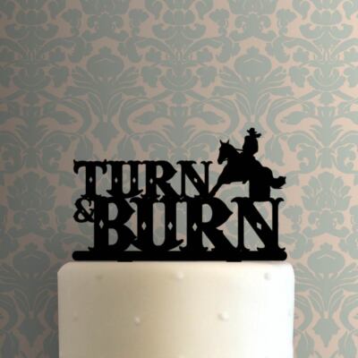 Barrel Horse Racing Turn and Burn 225-A470 Cake Topper | eBay