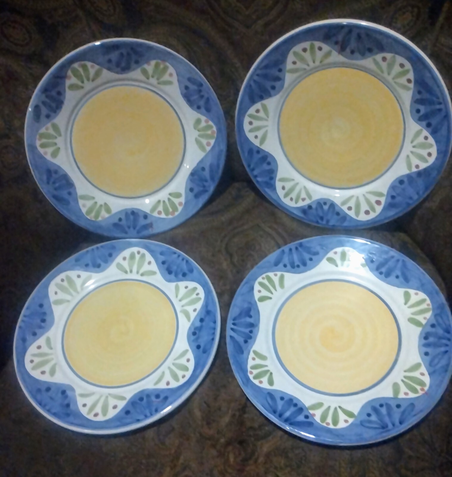 4 CALECA COLLINIA ITALIAN HAND PAINTED Ceramic Terracotta 11 1/4 ...