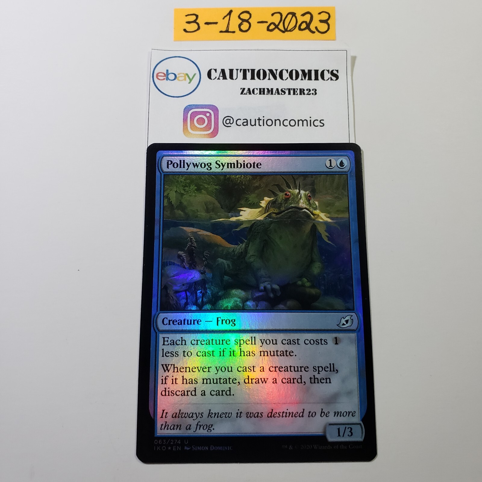 Pollywog Symbiote FOIL Ikoria Lair of Behemoths Magic 63 NM IKO (Box7 ...