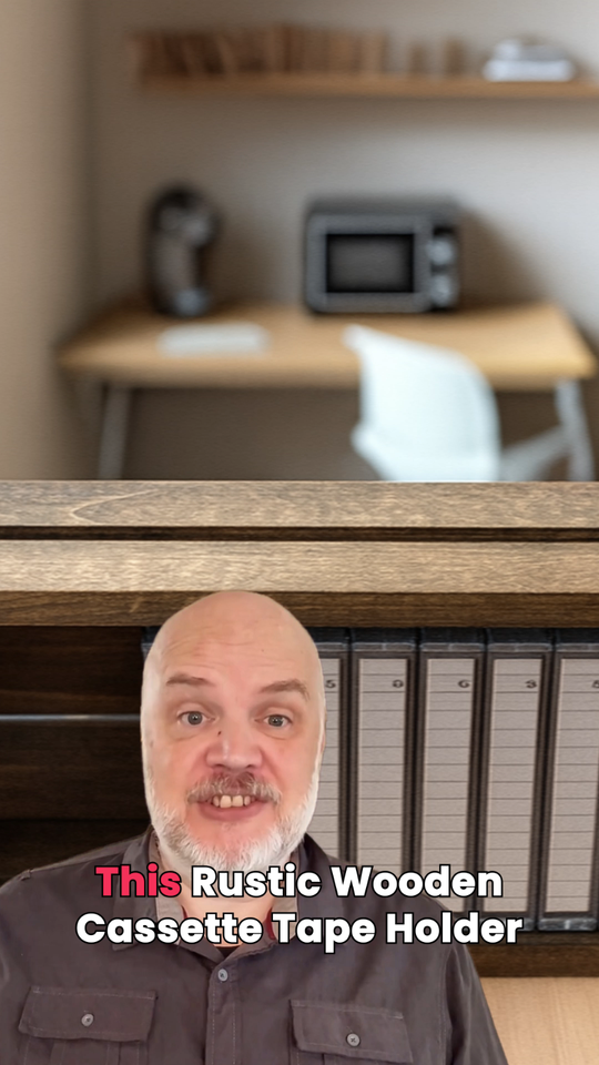 Rustic Wooden Cassette Tape Holder Crate – Vintage Audio Storage Box ...