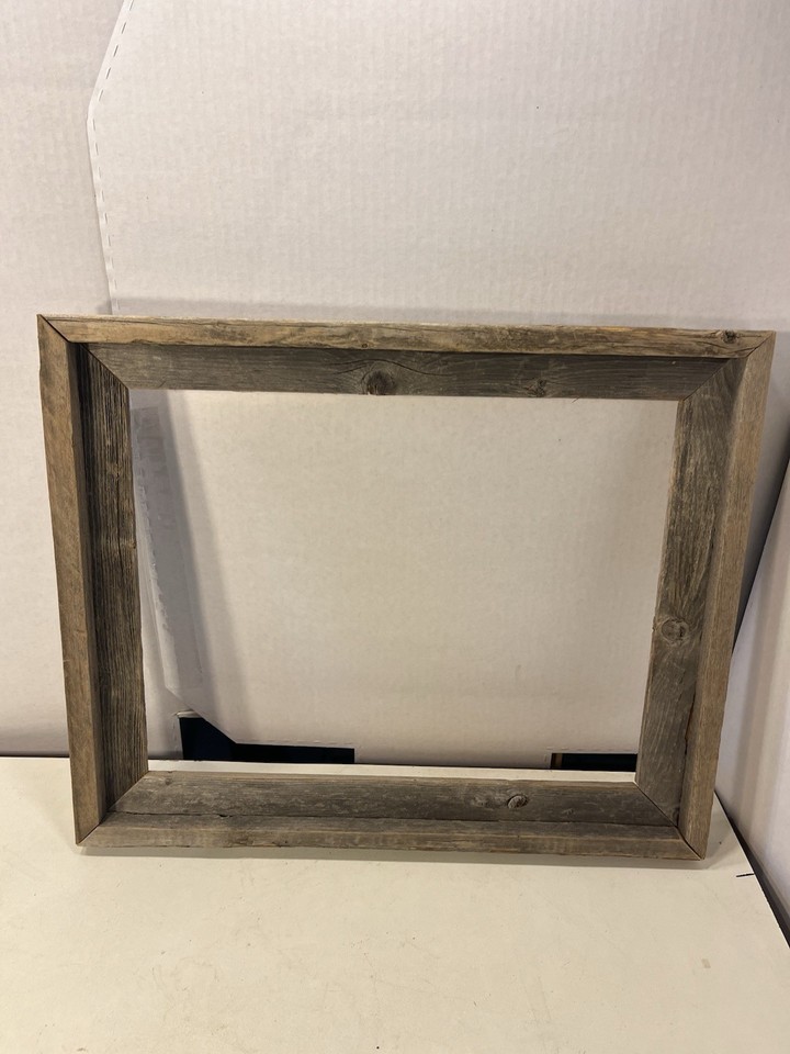 11x14-2" Wide Relaimed Rustic Barn Wood Open Frame (No Glass or Back ...