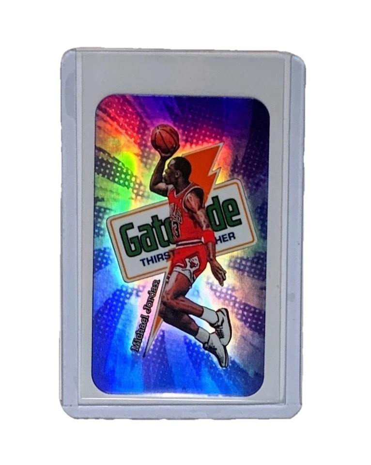 Michael Jordan 1991 Gatorade Blue Tropical Fruit Refractor Promo ...