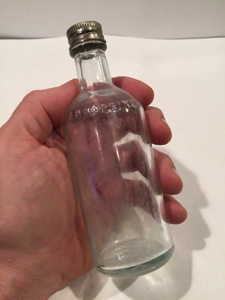 c1900 Absorbine Jr 4 oz Medicine Bottle with Screw on Lid Springfield ...