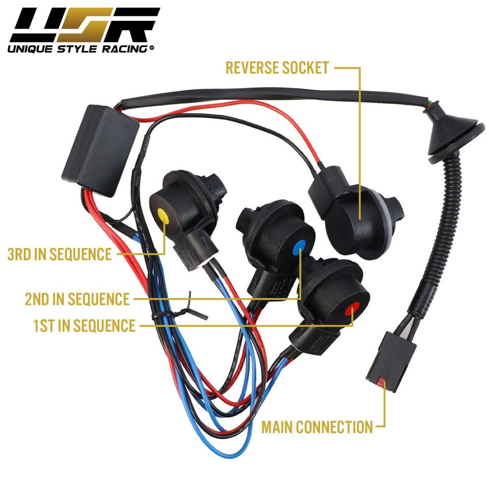 CLEAR 1996-1998 Ford Mustang V6 GT SN95 Tail Light Set w/ Sequential ...