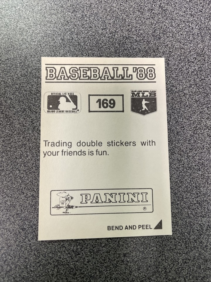 1988 Panini MLB Baseball Sticker Carney Lansford #169 Oakland A’s | eBay