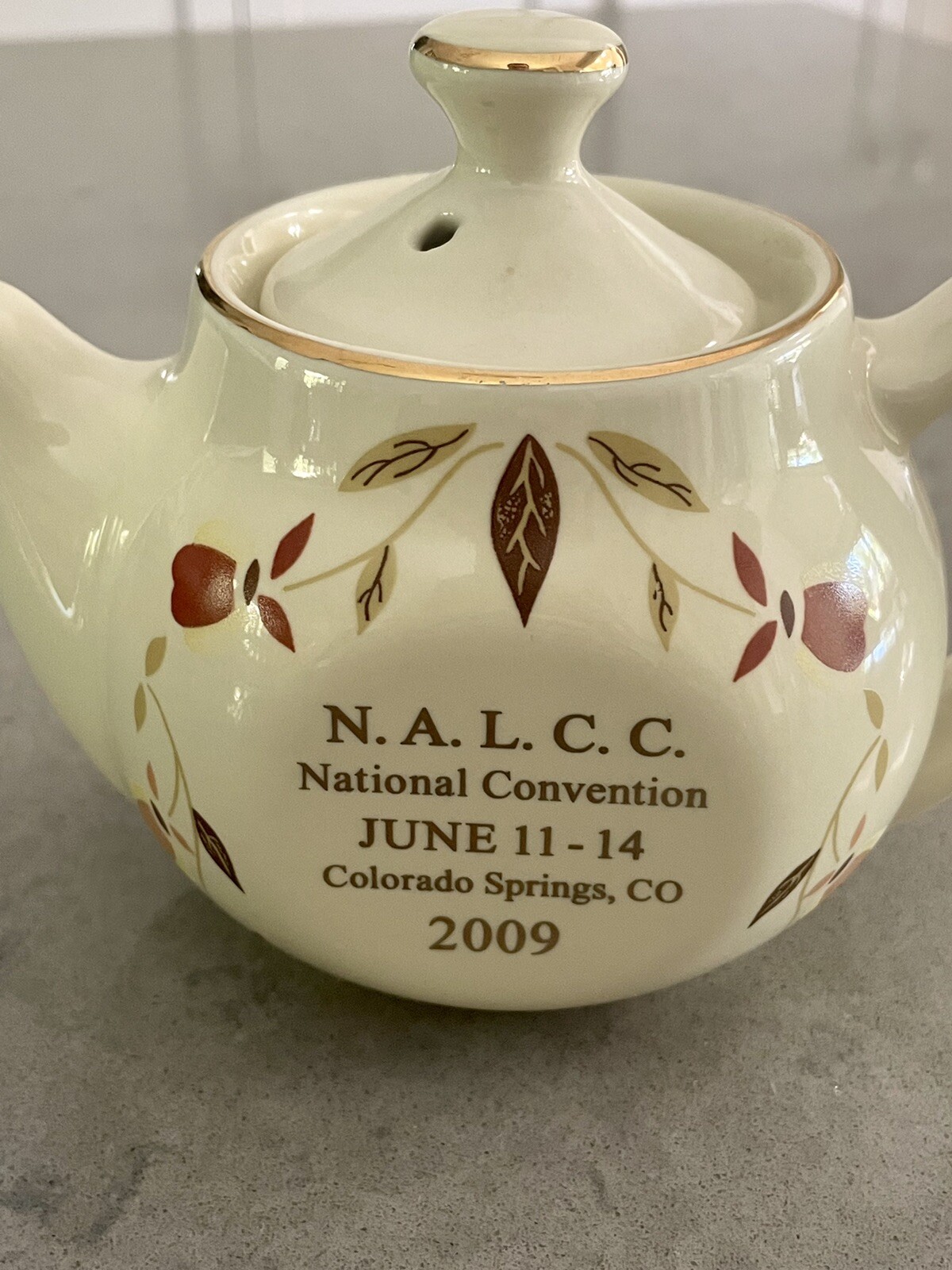 JEWEL TEA AUTUMN LEAF 2009 NALCC FLAT SIDED TEAPOT HALL CHINA LTD ED | eBay