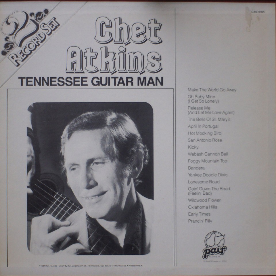 Chet Atkins - Tennessee Guitar Man - original 2xLP record [NHA2-014 ...