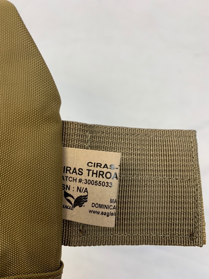 Eagle Industries Coyote CIRAS Armor Carrier Throat Guard Protector USMC ...