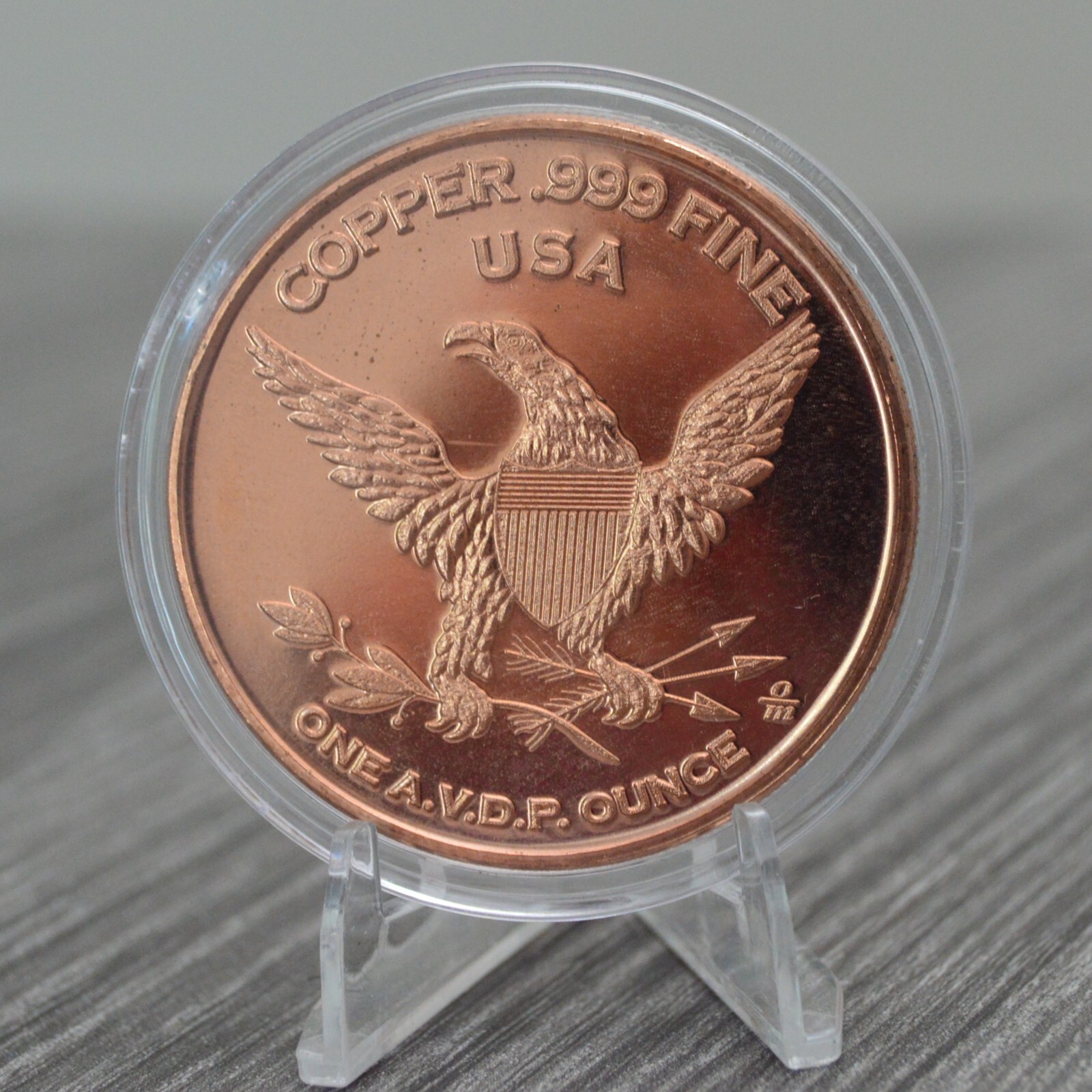 US Quarter Design 1 oz .999 Pure Copper Round Bullion Coin in Capsule ...