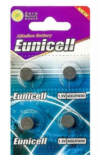 4X LR754 AG5 SR754 G5 SR48 393 193 309 D309 1.5V Alkaline Button Cell ...