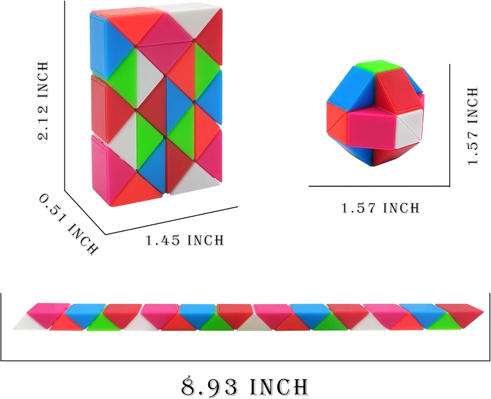 Party Favors -30Pcs Fidgets Snake Cube Puzzles Toy for Goodie Bags ...