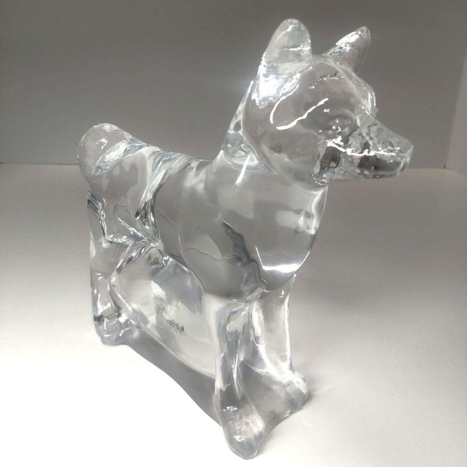 Beautiful Martiglass Dog Glass Figurine, Glasswork Object Very Good ...